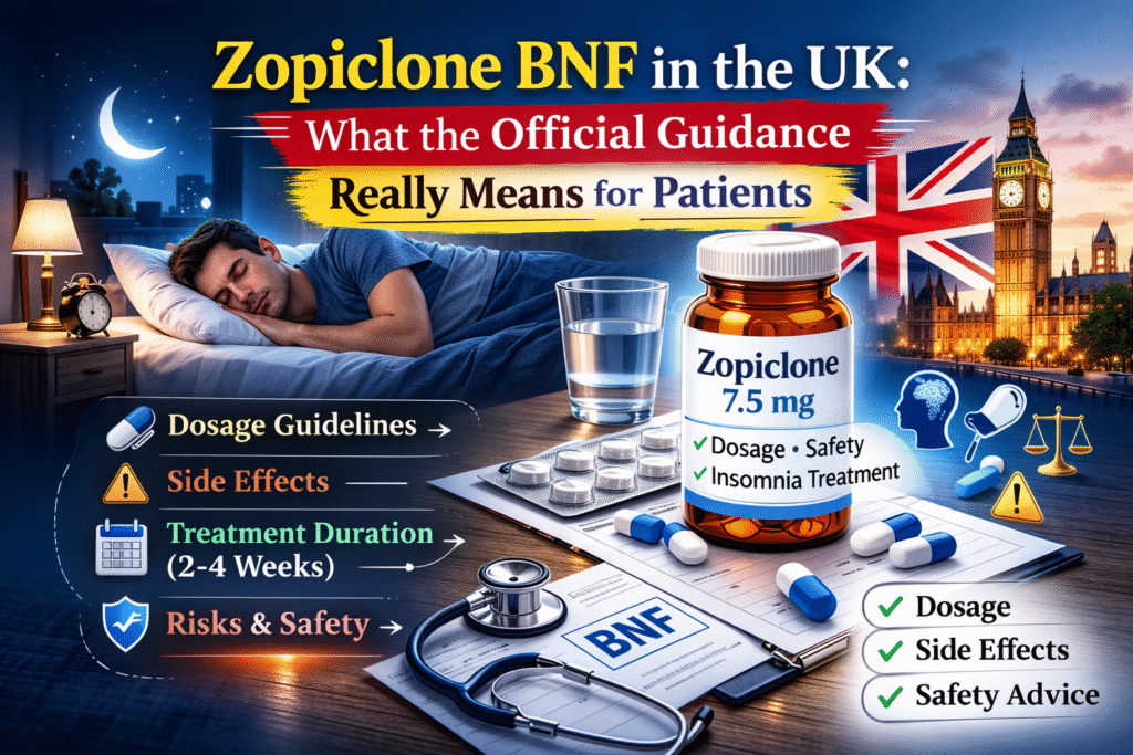 Zopiclone BNF Guide: UK Dosage & Safety Explained
